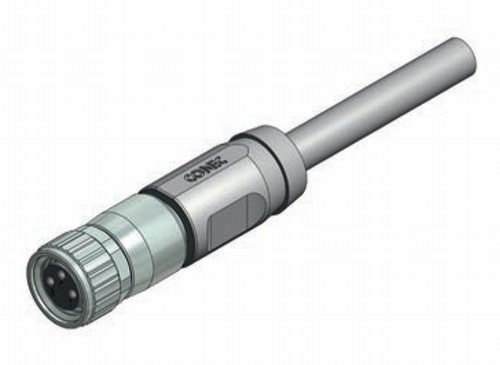 M8x1, Straight Female Connector, screwable to Open End, with 360 degree ...